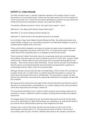 EPR Task 4.1 Access to Justice- PLT - Ethics and Professional ...