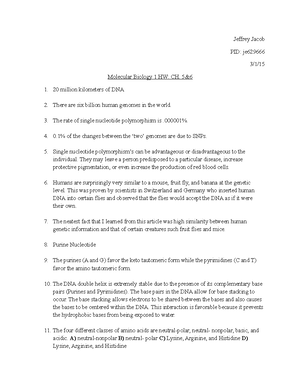 Molecular Biology Ch. 13 pt 2 - The sigma factor mediates binding of ...