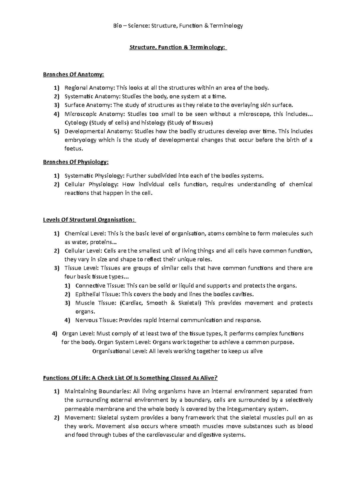 Structure, Function & Terminology - Structure, Funcion & Terminology ...