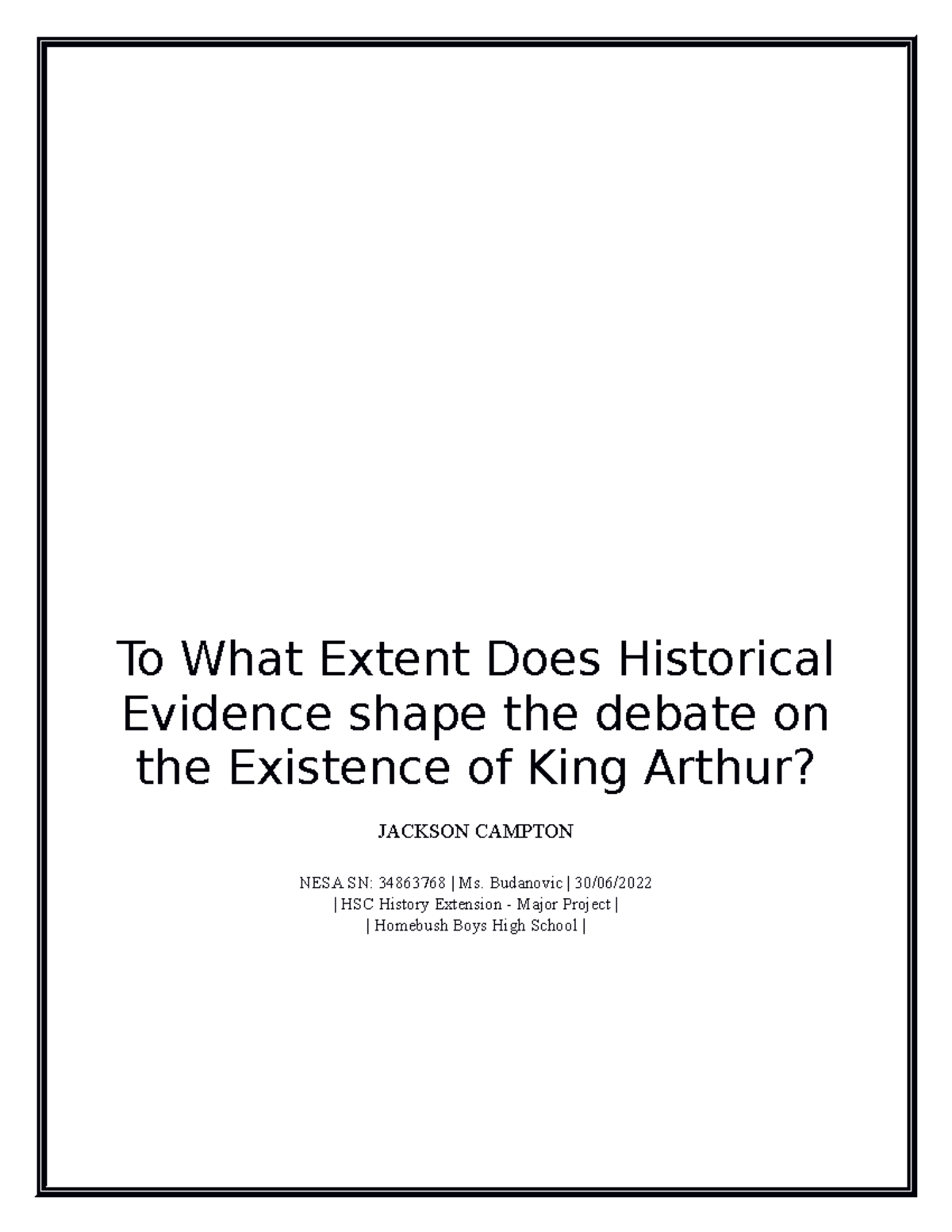 To What Extent Does Historical Evidence shape the debate on the ...