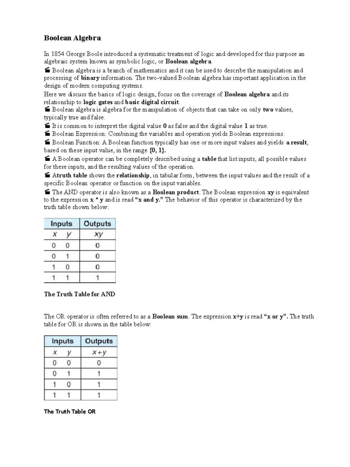 1621517790585 Boolean Algebra - Boolean Algebra In 1854 George Boole ...