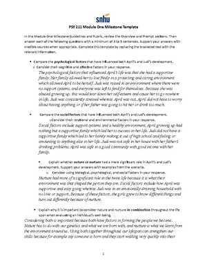 PSY108 Project One - Assignment - Project One: Position Paper Alexis ...