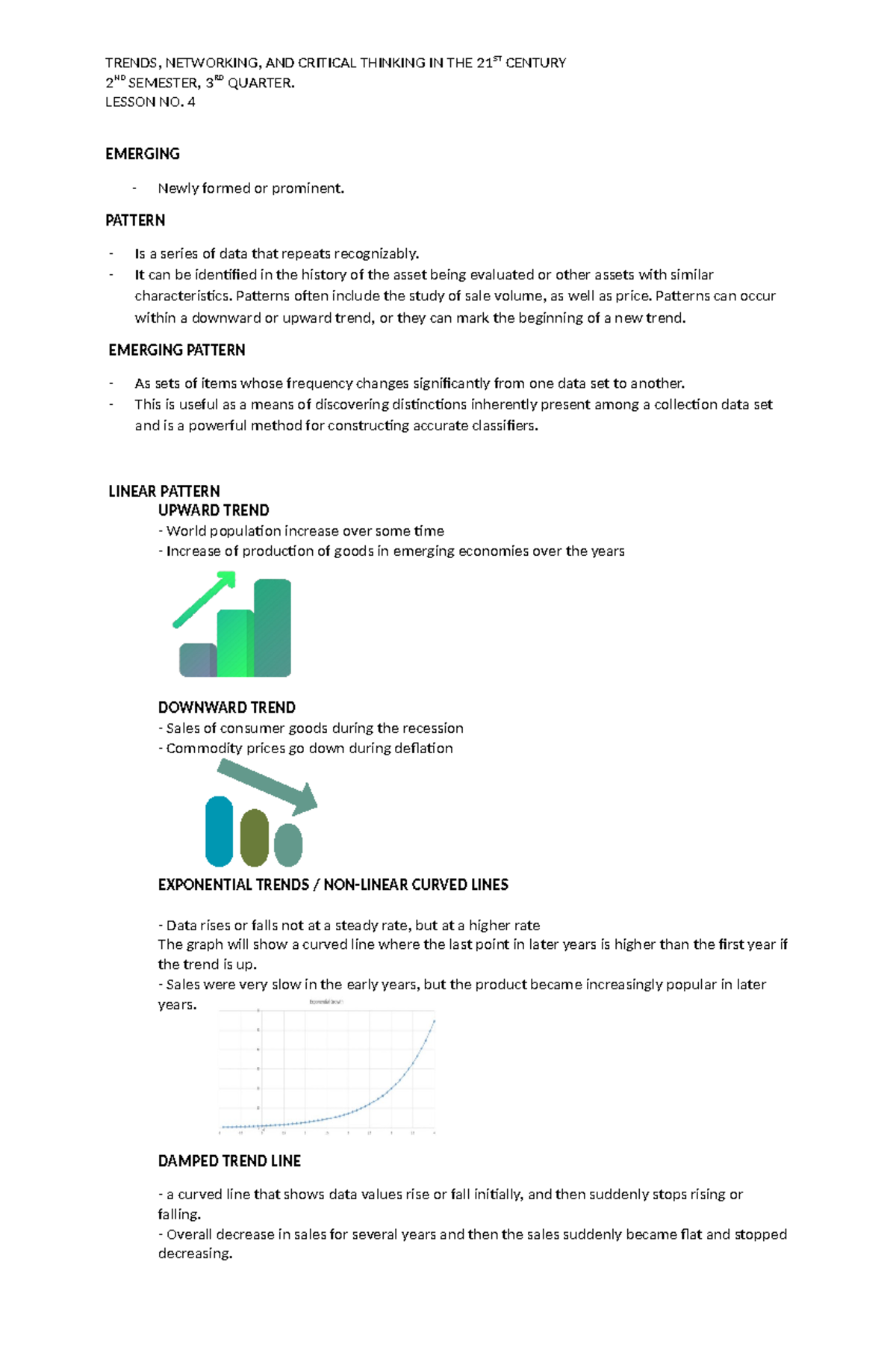 Trends Lesson 4 - TRENDS, NETWORKING, AND CRITICAL THINKING IN THE 21ST ...