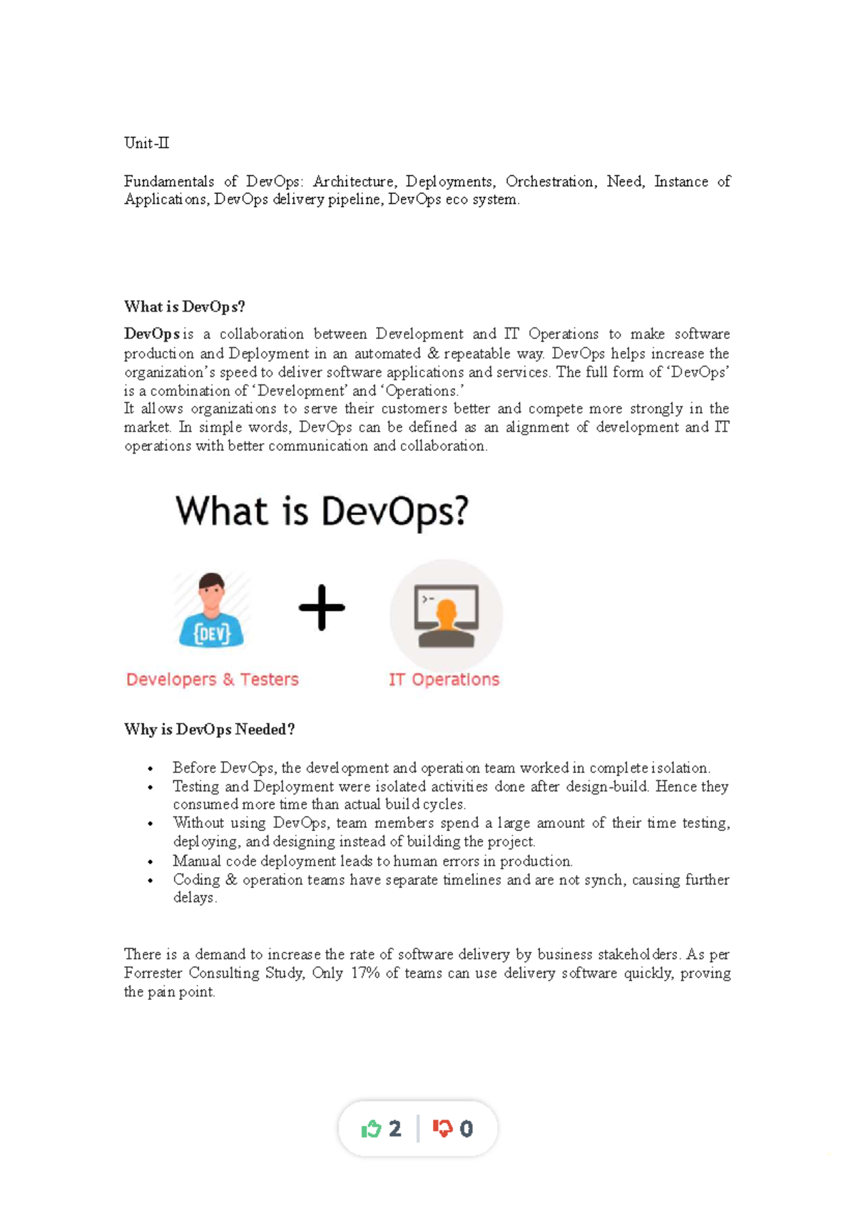 Unit 5 Fundamentals Of Dev Ops Unit Ii Fundamentals Of Devops Architecture Deployments