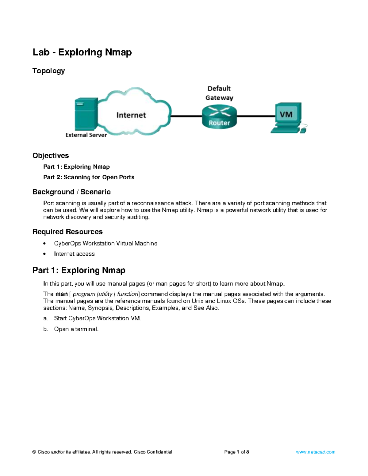 Exploring Nmap - Dcs02 001 - Topology Objectives Part 1: Exploring Nmap ...