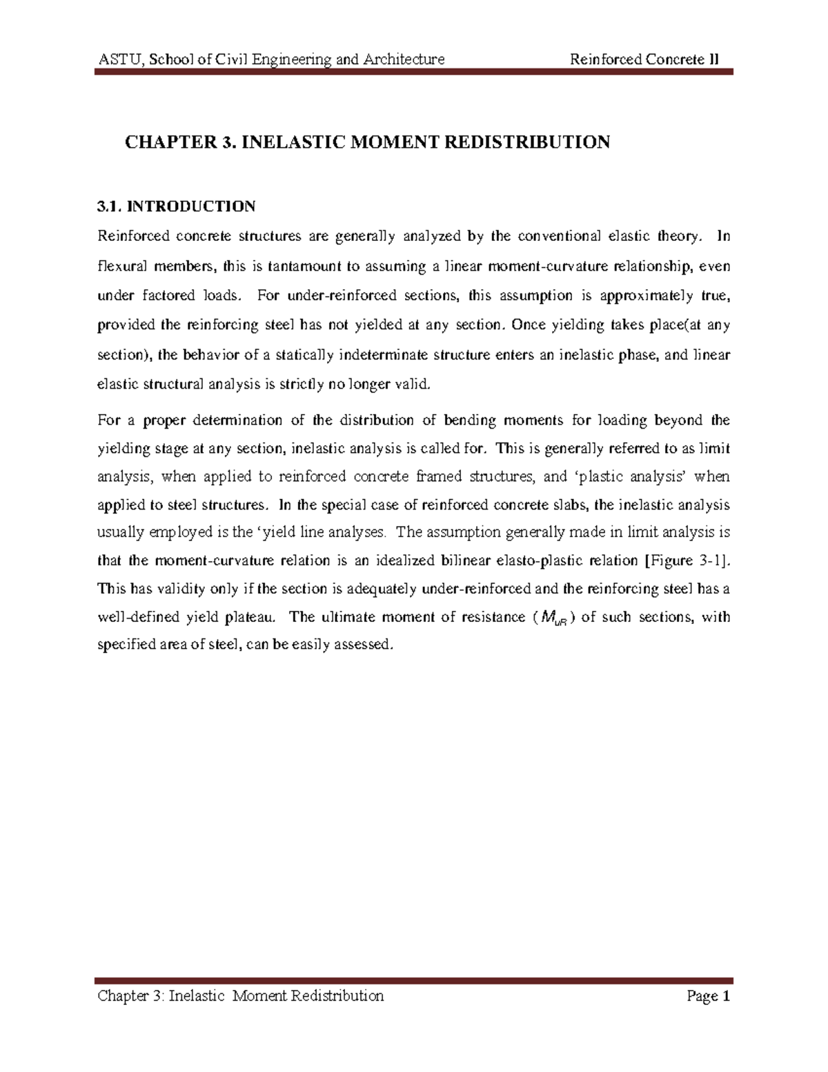 RC II Chapter 3 - 3 .1. INTRODUCTION Reinforced concrete structures are ...