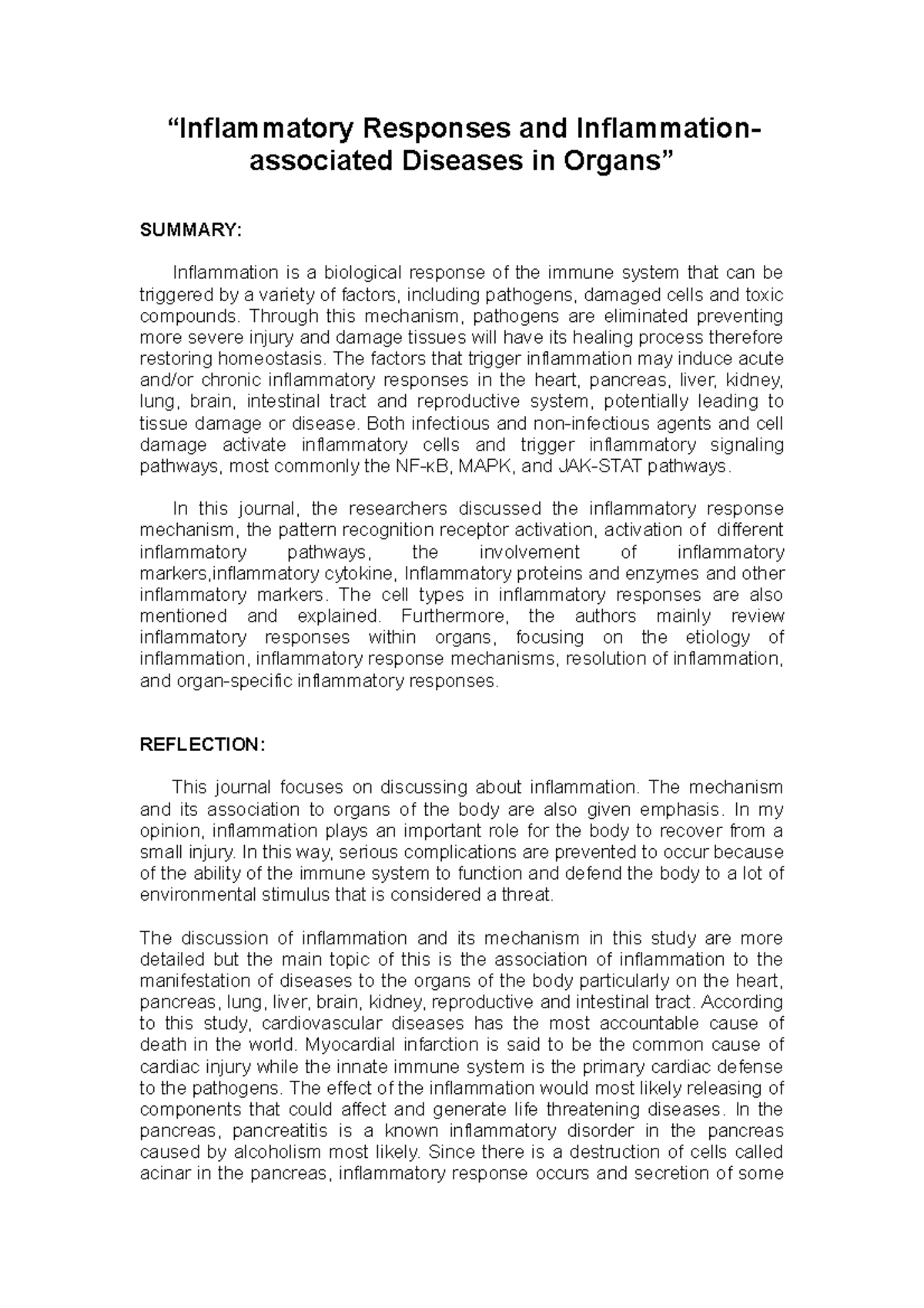 Journal Infla - “Inflammatory Responses and Inflammation- associated ...