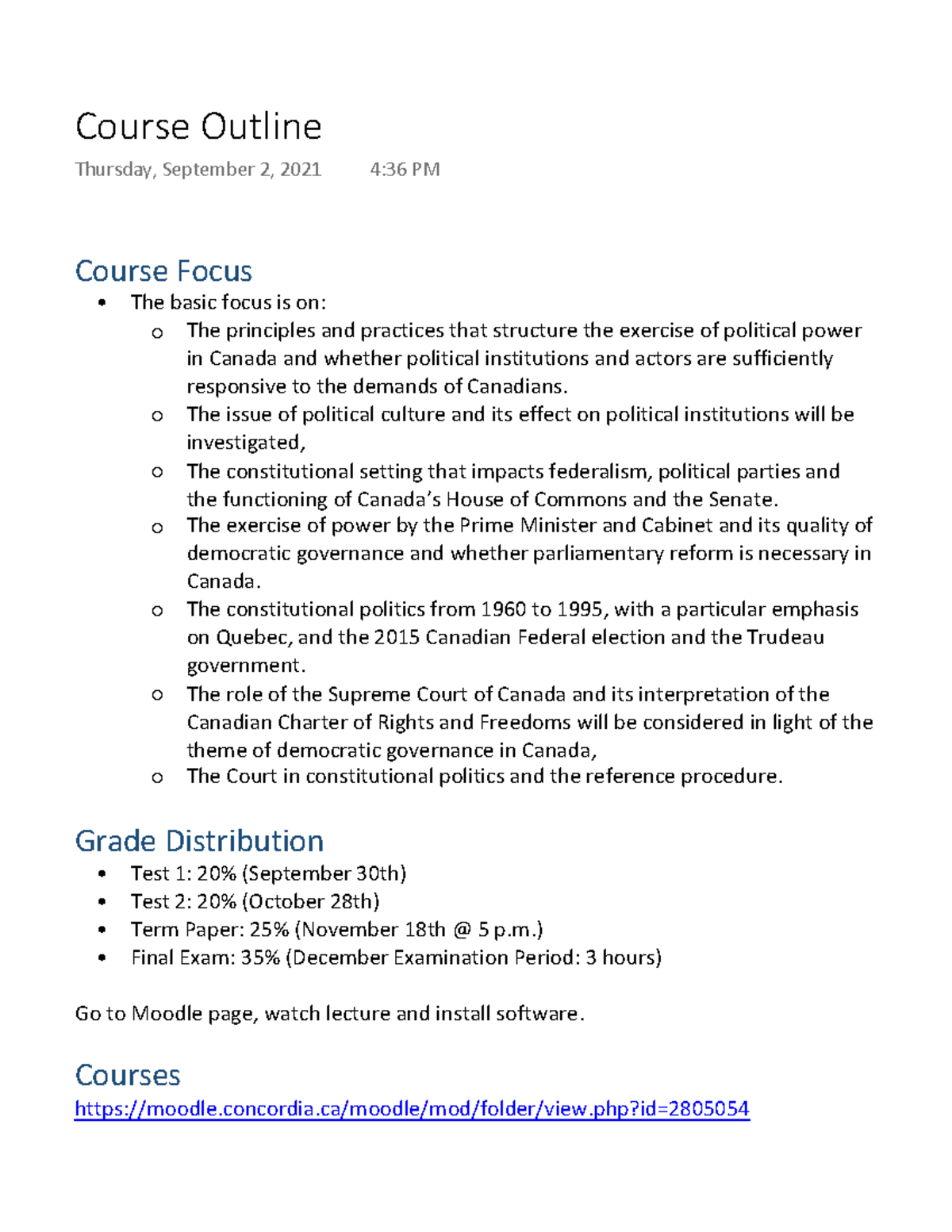 Course Outline - Course Focus The basic focus is on: The principles and ...