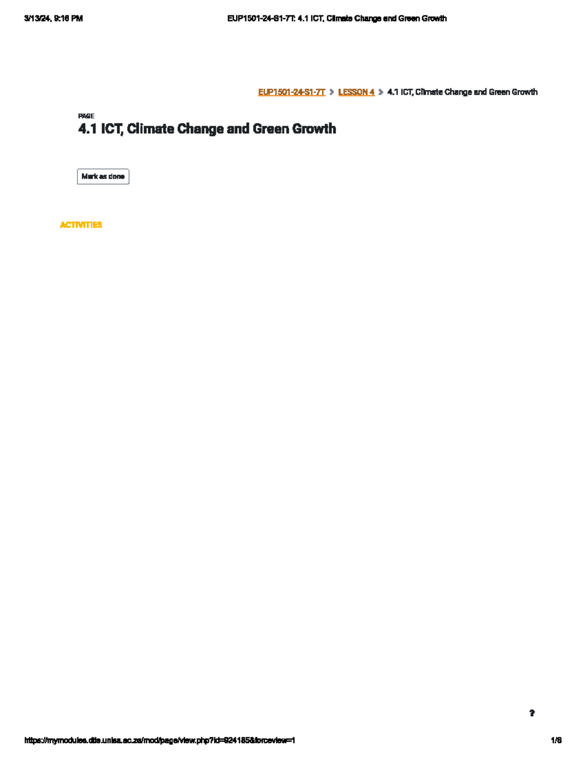 Chapter 3 lesson 1 - notes - 9:16 PM 4 ICT, Climate Change and Green ...