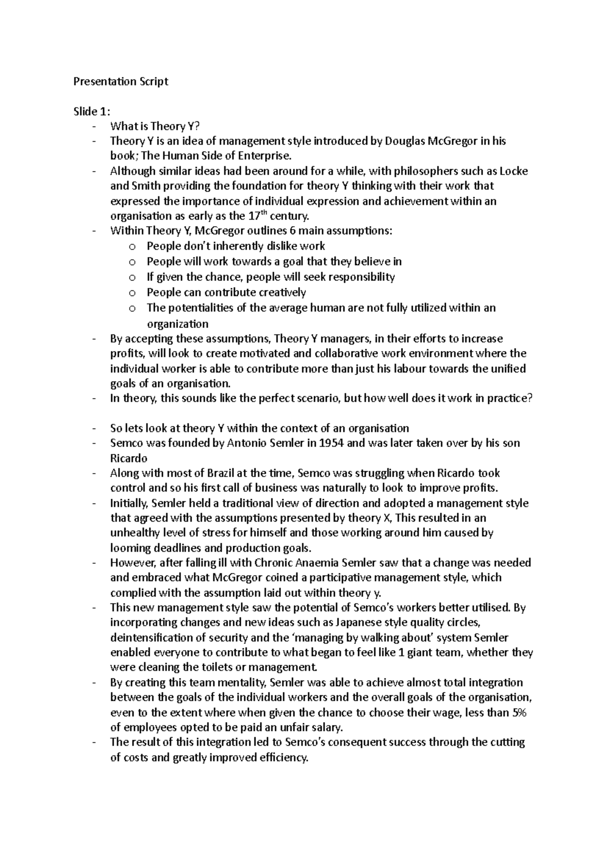 Presentation Script - bhp - Presentation Script Slide 1: - What is ...