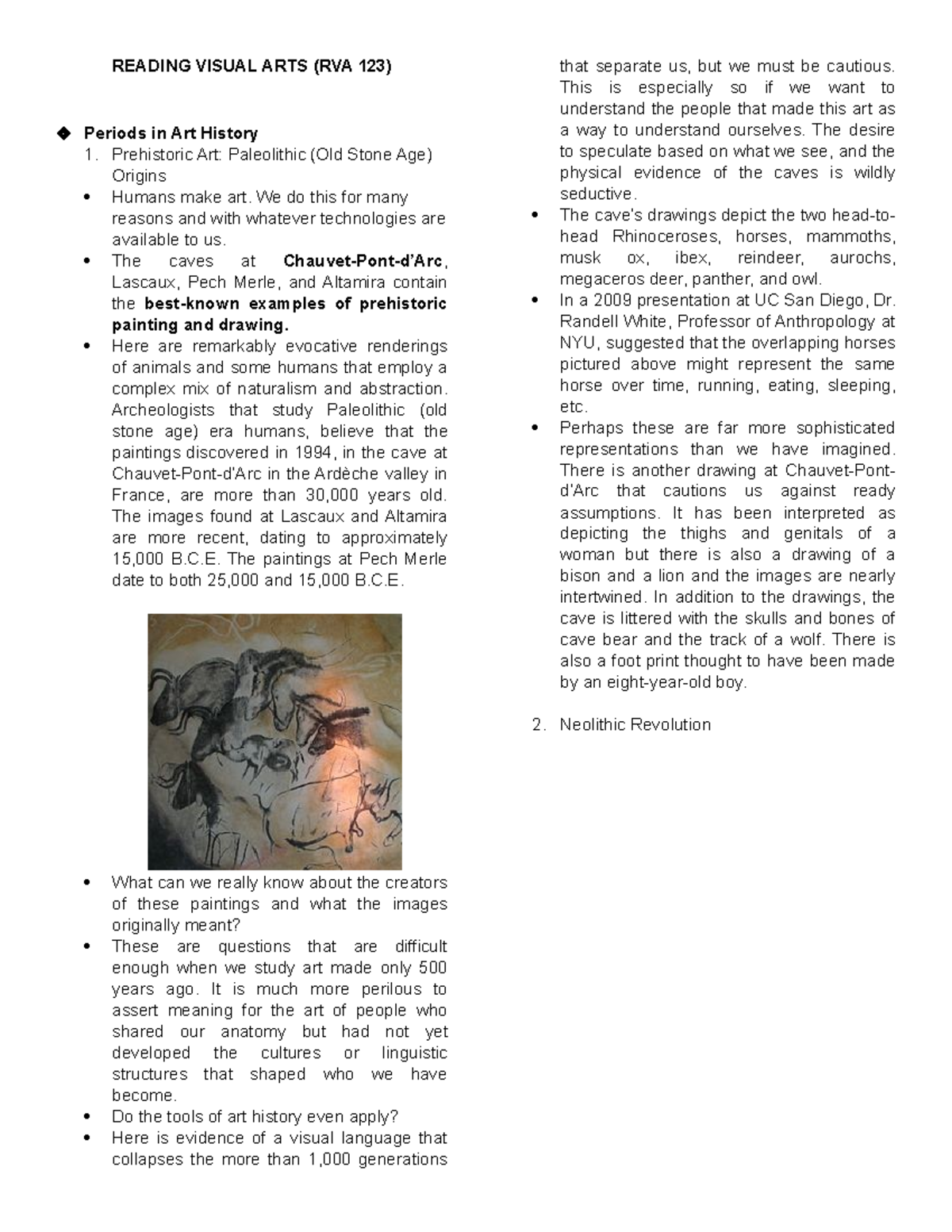 Periods in Art History - Prehistoric Art: Paleolithic (Old Stone Age ...