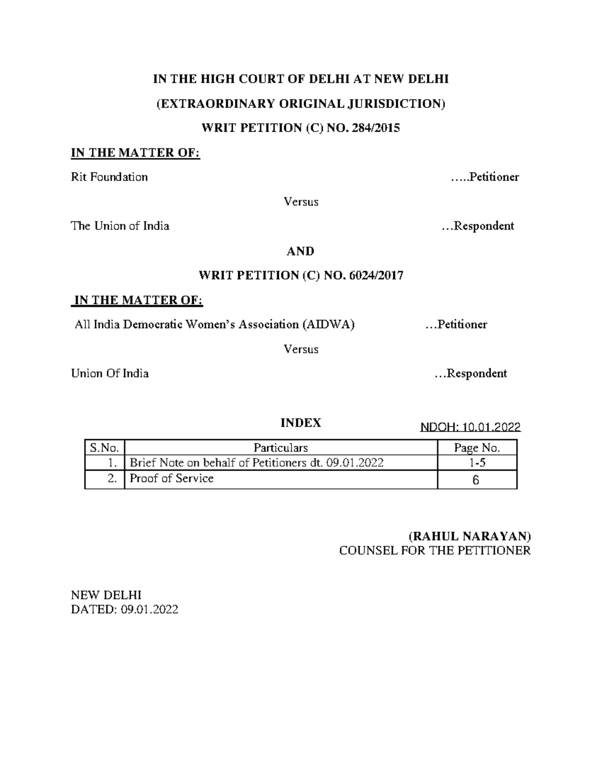 Written-submission-407338 - IN THE HIGH COURT OF DELHI AT NEW DELHI ...