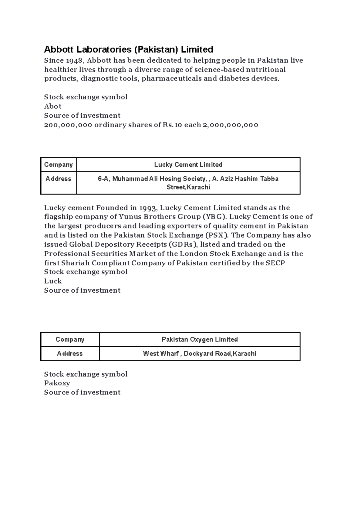 Untitled document - Marketing products related - Abbott Laboratories ...