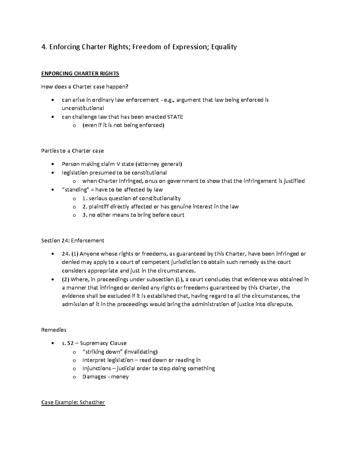 4. Enforcing Charter Rights; Freedom of Expression; Equality - 4 ...
