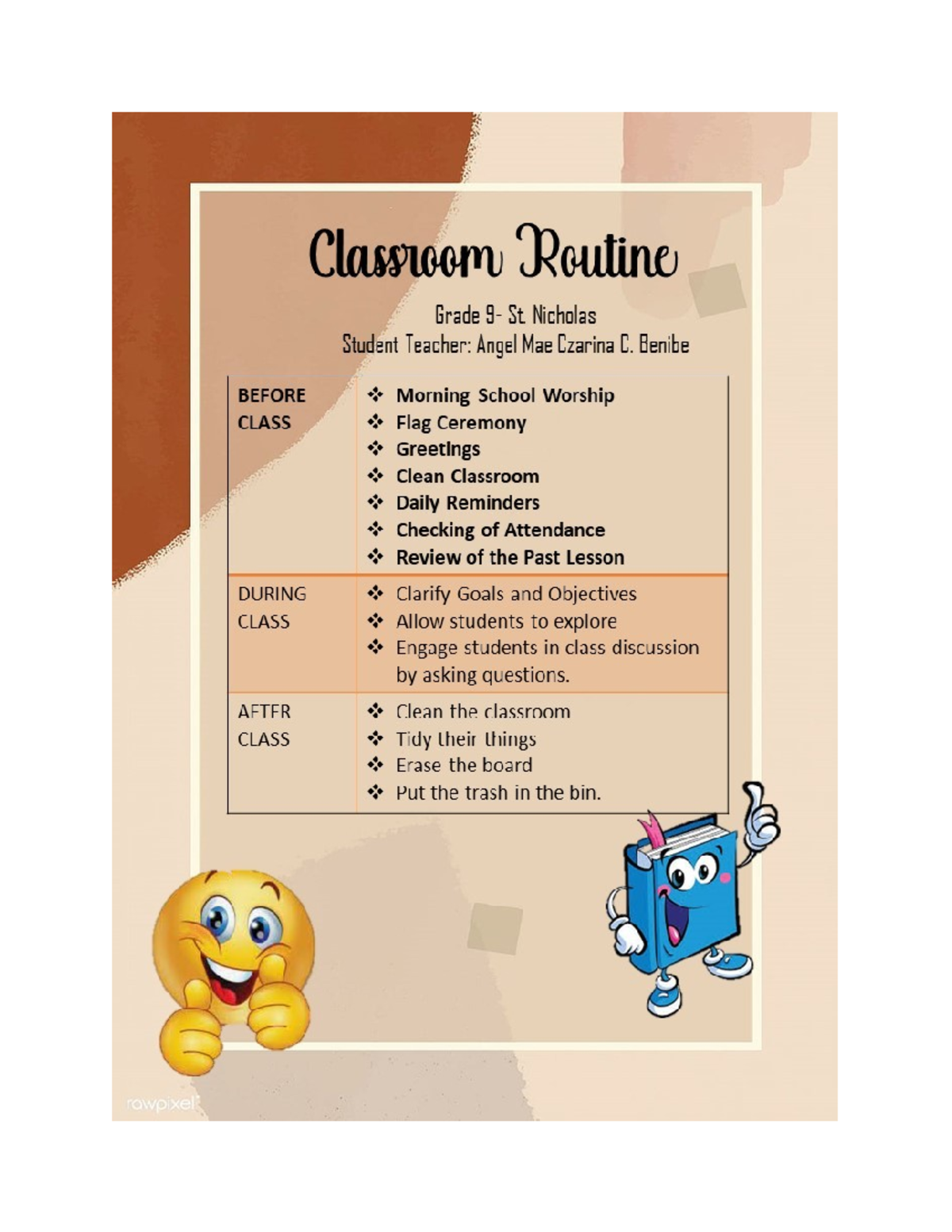 Teaching Internship Classroom Routine for BSED and BEED - Teaching ...