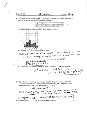 Chapter 5 Quiz answer keys - MATH 1016 - Studocu