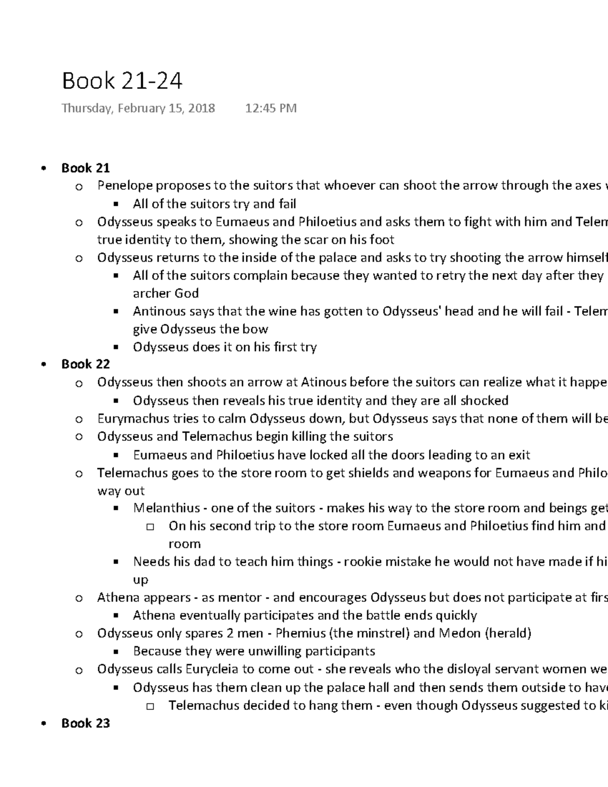 Odyssey Book 21-24 - Warning: TT: undefined function: 32 Book 21 ...