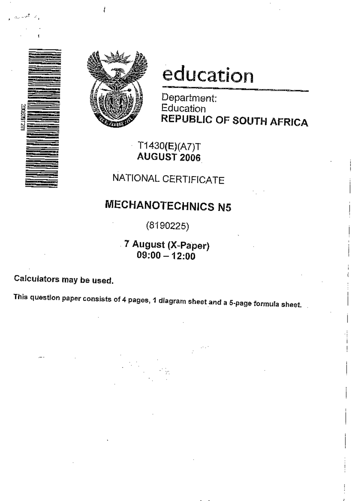 N5 Mechano Aug 2006 - Fluids - N5.6 - Studocu