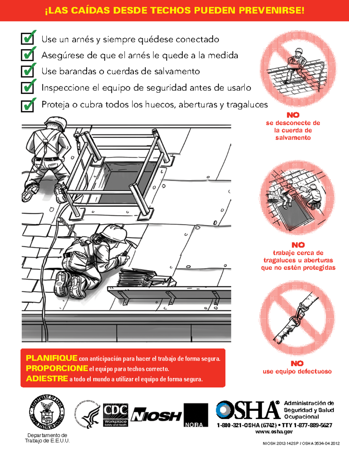 Osha Stop falls - Recomendaciones de seguridad ocupacional industrial ...