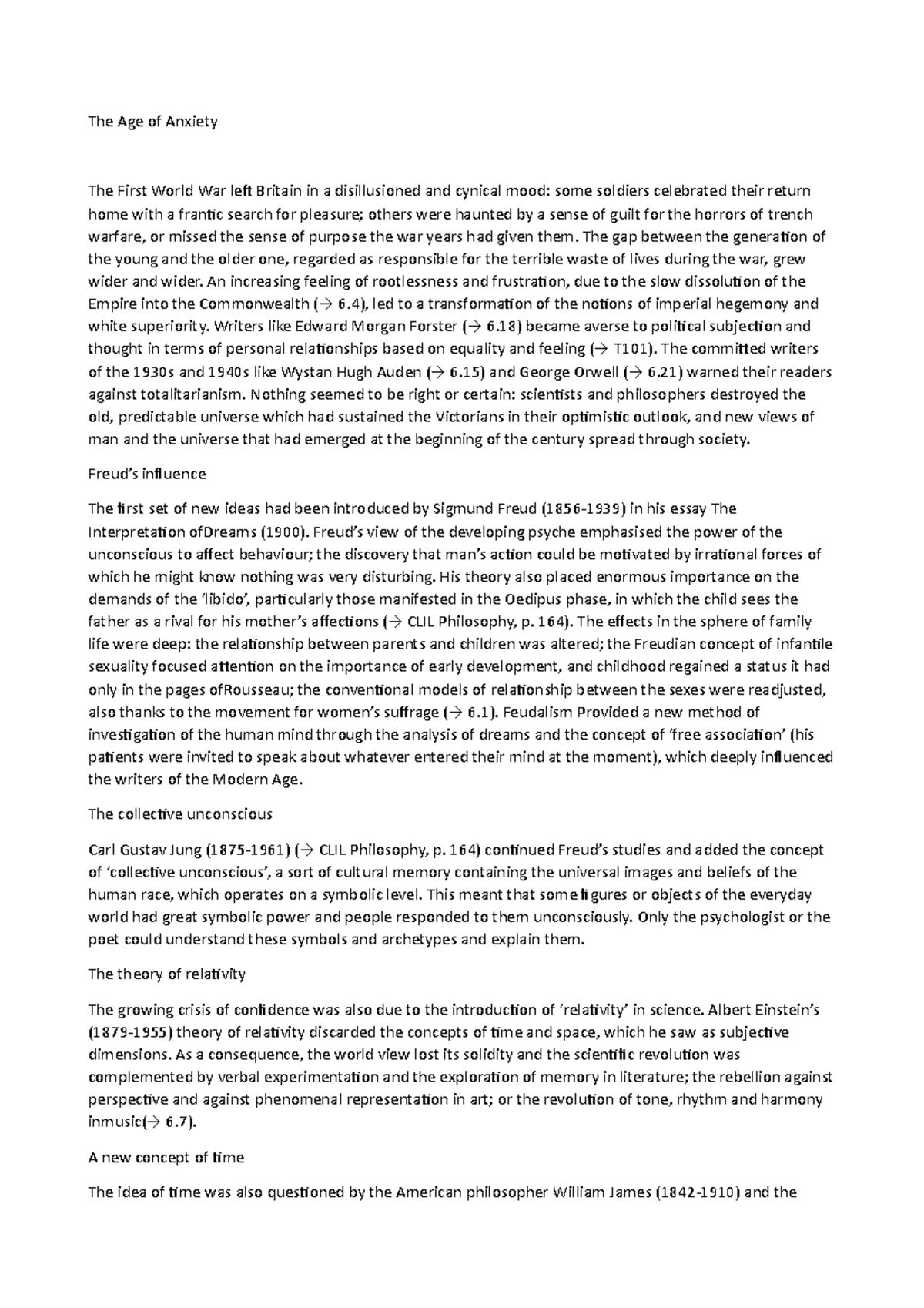 The Age of Anxiety english literature - The Age of Anxiety The First ...