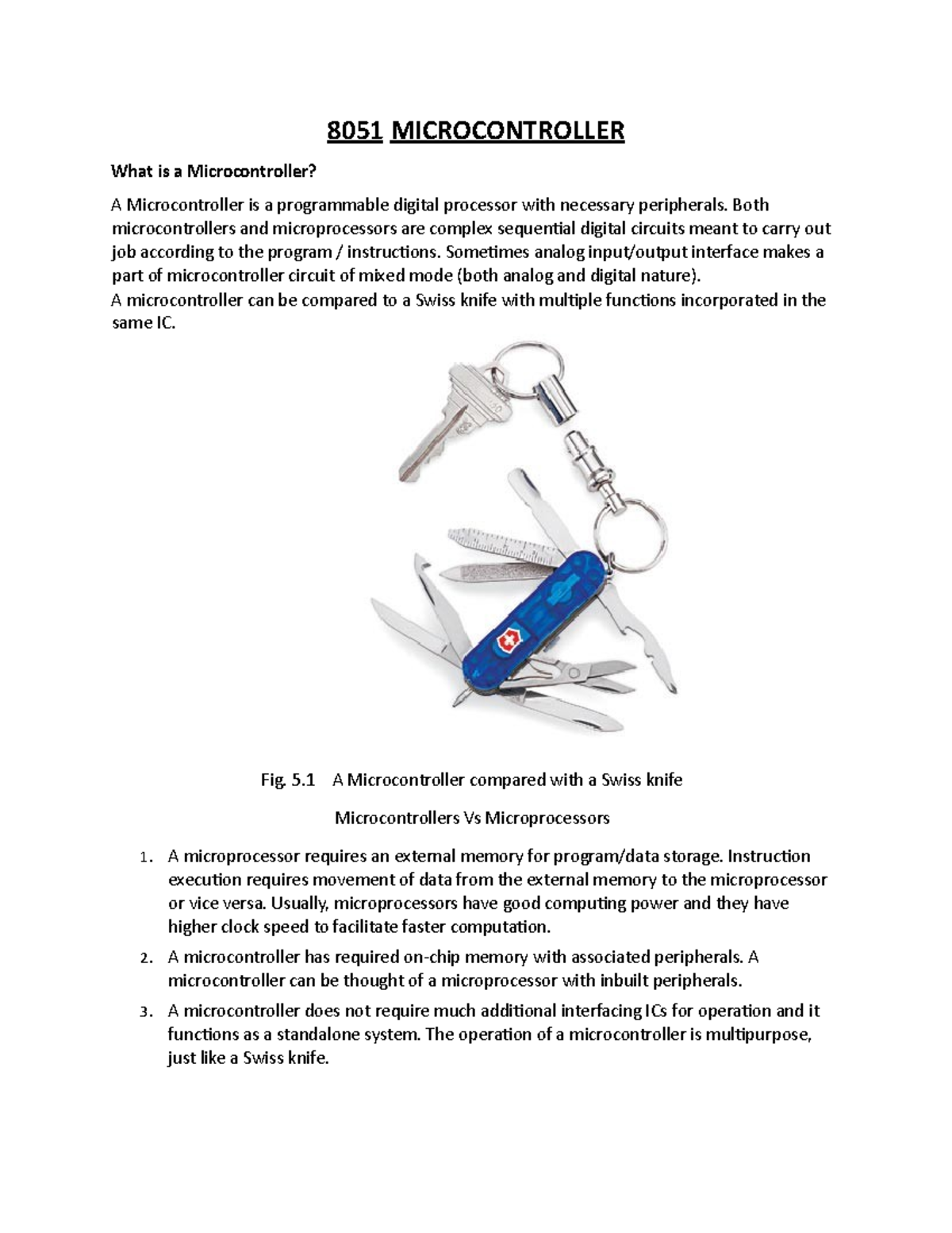 miCROPROCESSOR AND MICROCONTROLLER 3 - 8051 MICROCONTROLLER What is a ...