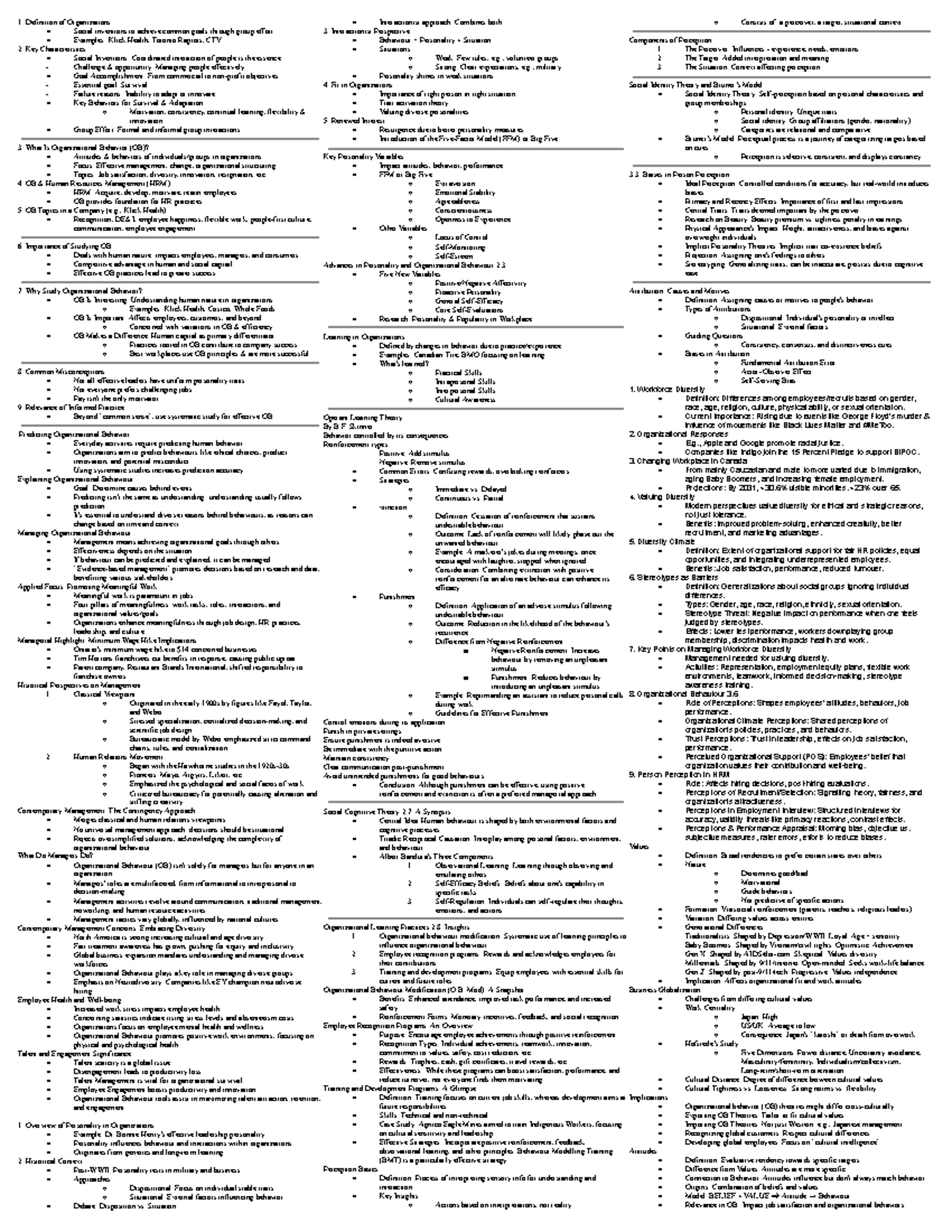 Cheat sheet test 1 - Definition of Organizations Social inventions to ...