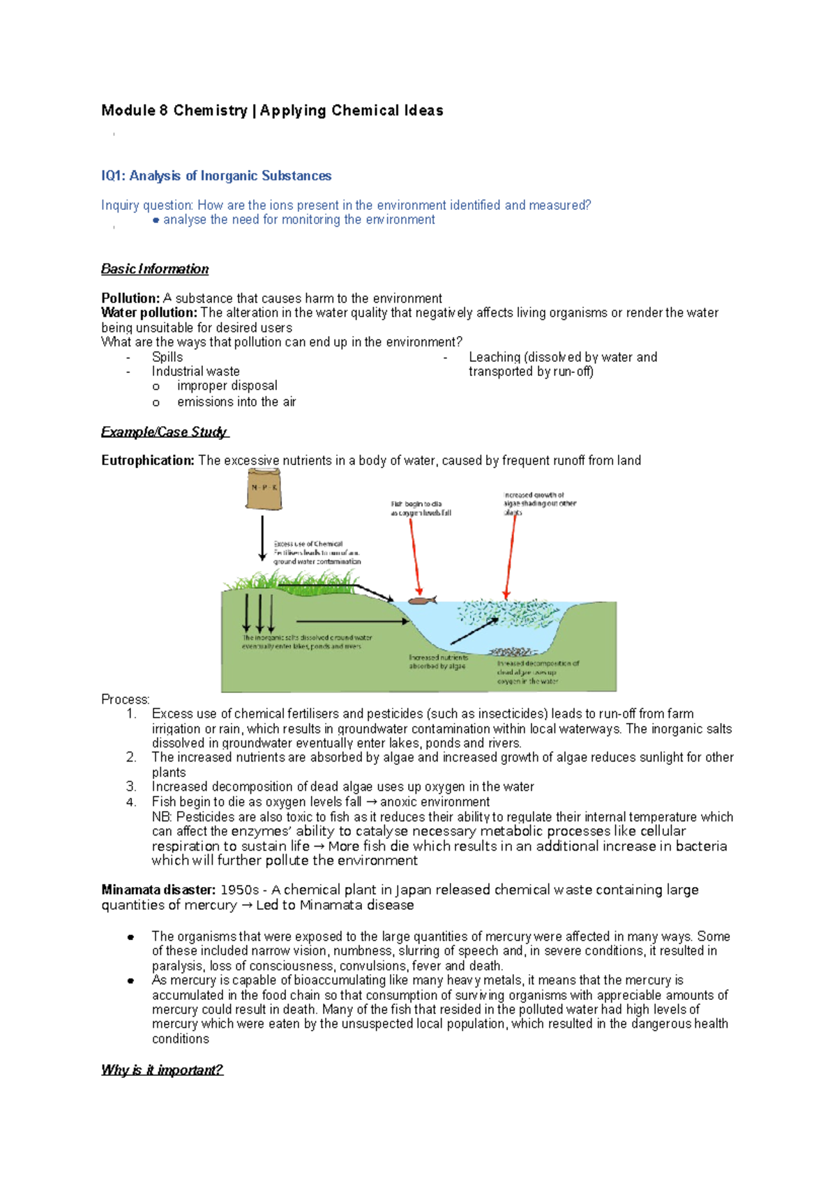 Copy of Module 8 Chem Notes (Updated) - Module 8 Chemistry | Applying ...