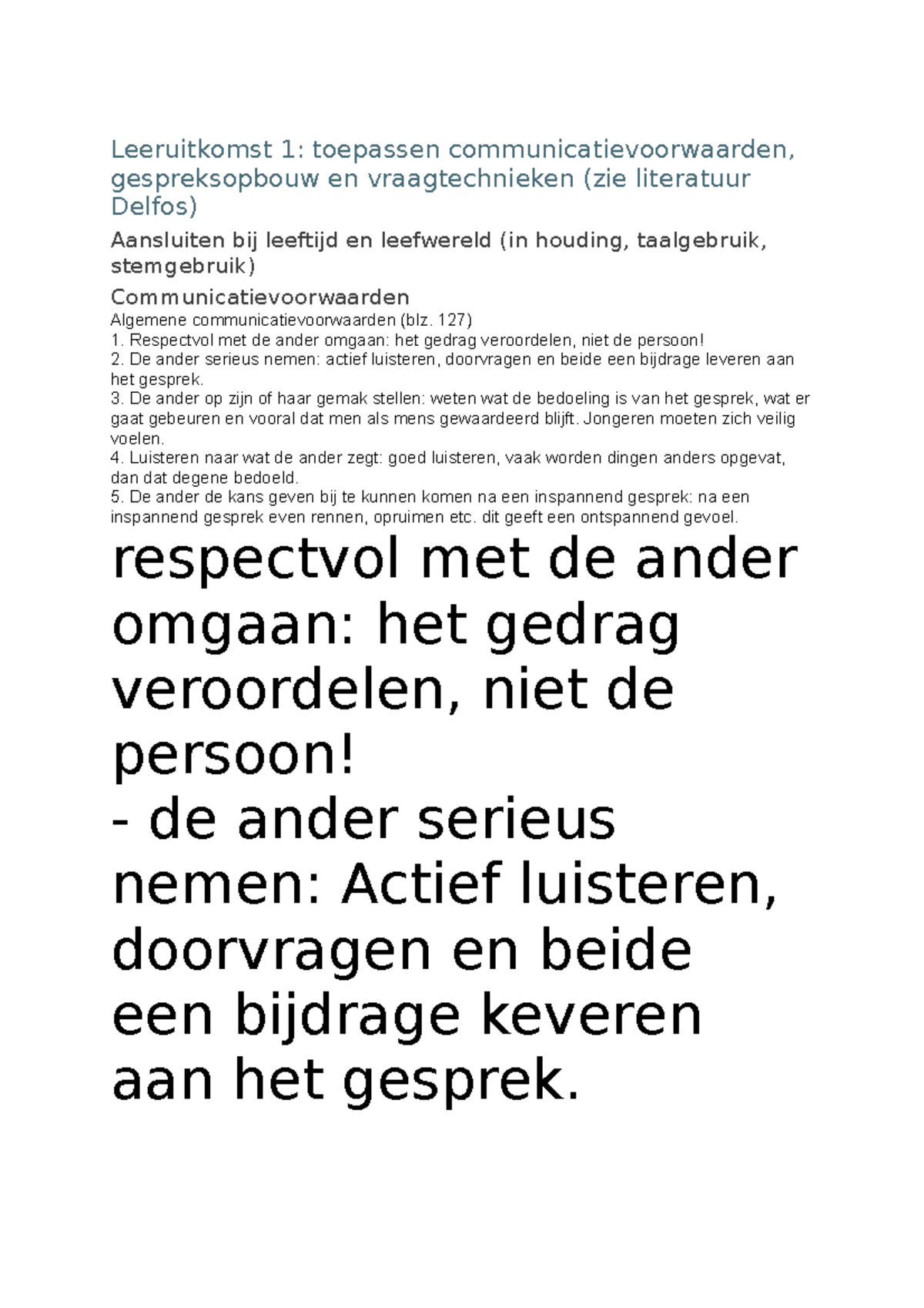 Leeruitkomsten uitgewerkt theorie - Leeruitkomst 1: toepassen ...