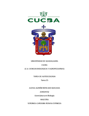 Reporte - UNIVERSIDAD DE GUADALAJARA CUCBA (C. CIENCIAS BIOLOGICAS Y ...