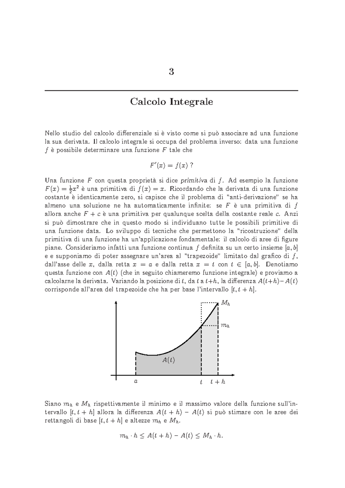 Calcolo integrale - matematica generale - 3 Calcolo Integrale Nello ...
