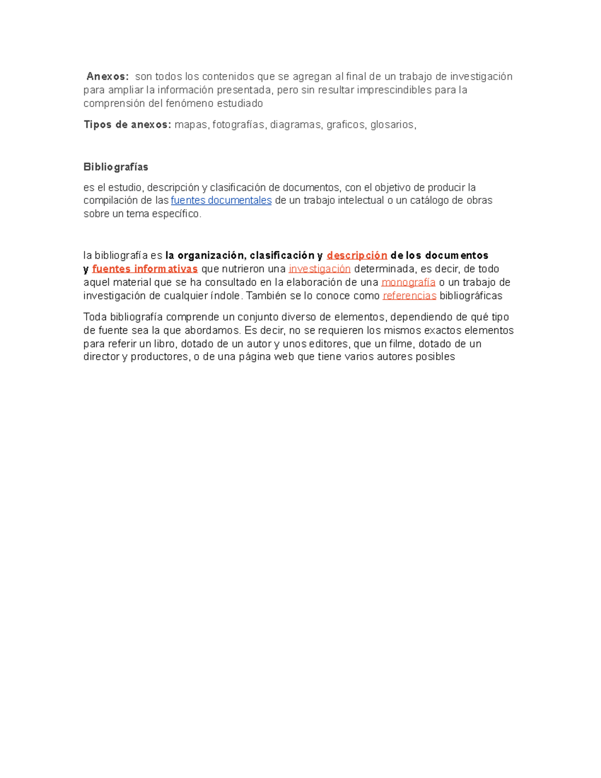 Anexos - la bibliografía es la organización, clasificación y ...