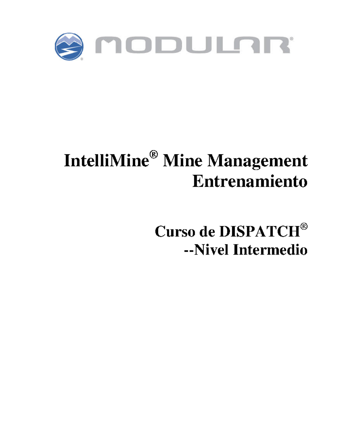 Curso Dispatch 2Nivel Intermedio - IntelliMine Mine Management ...