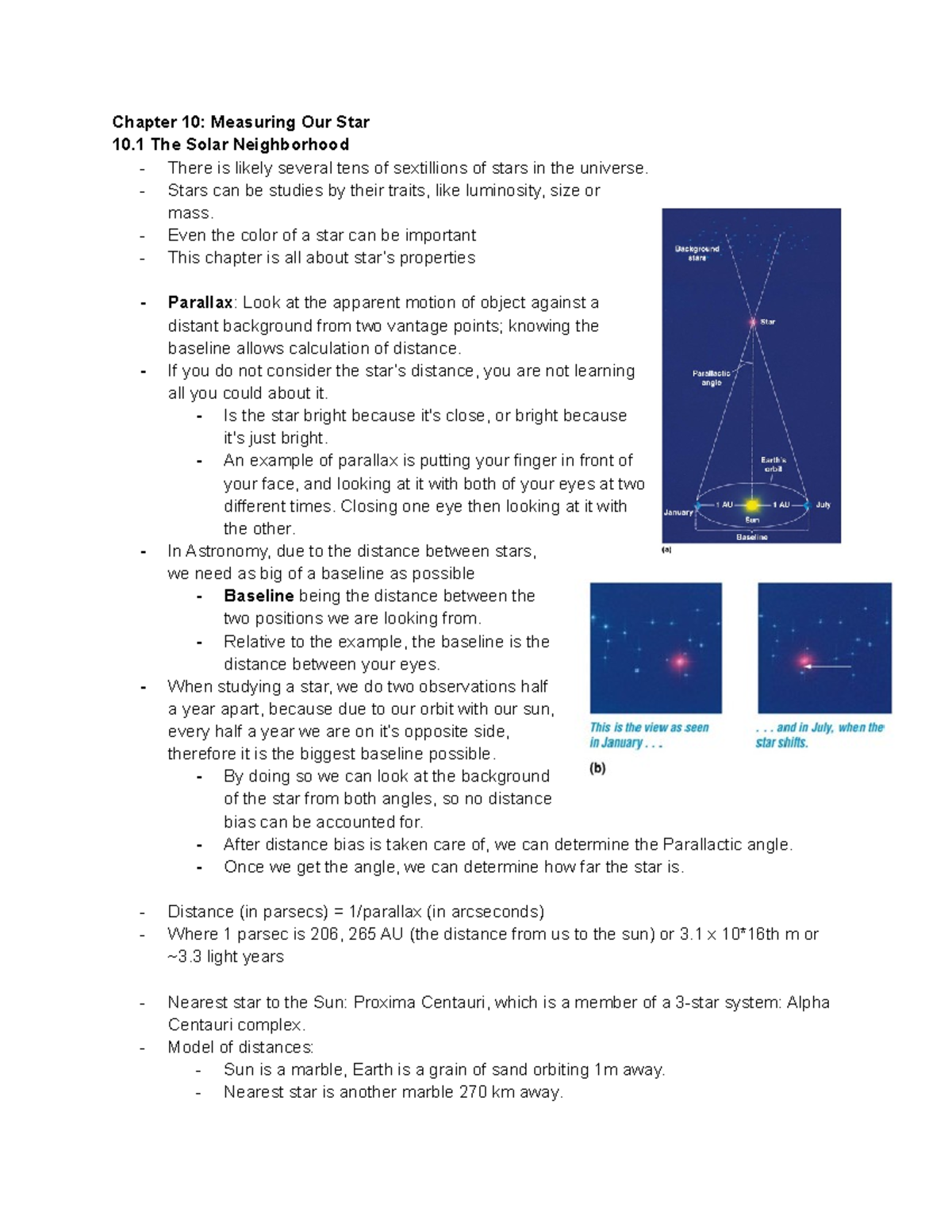 Chapter 10 Measuring The Stars - Chapter 10: Measuring Our Star 10 The ...