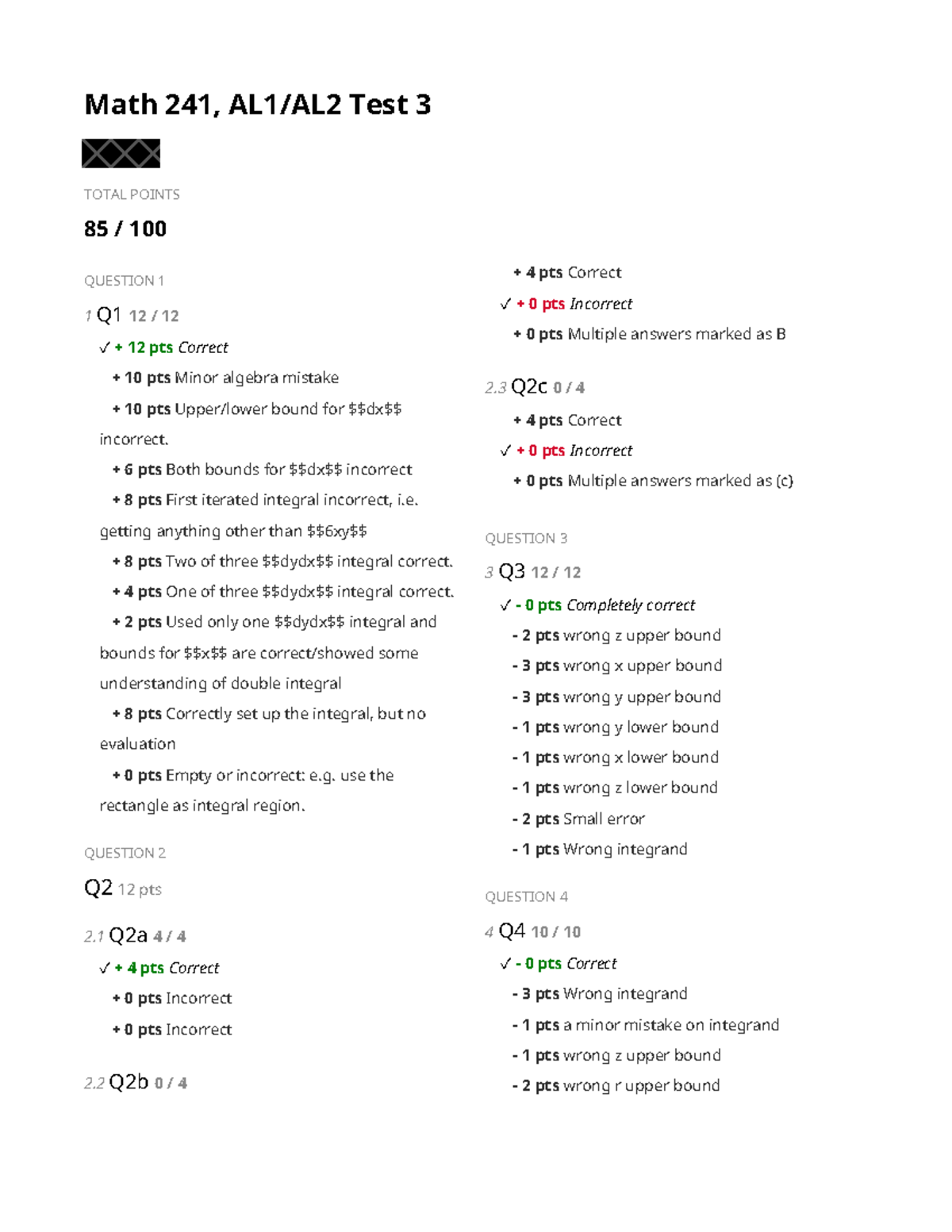 FILE 3547 - hw6 of second set - Math 241, AL1/AL2 Test 3 TOTAL POINTS ...