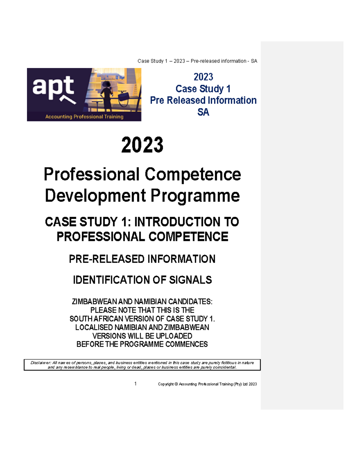 Case Study 1 - Pre Release - SA - with Triggers - 2023 Case Study 1 Pre ...