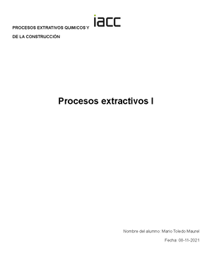 Semana 1Procesos extractivos quimicos y de la construcción (Mario Toledo Maurel) - PROCESOS ...