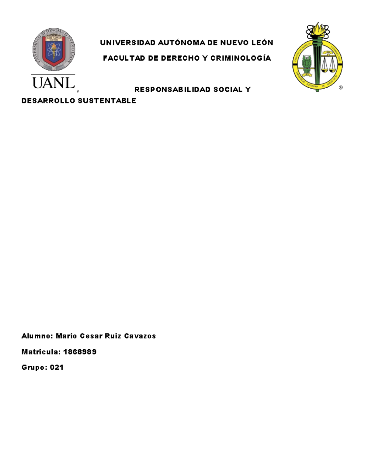 Mario Ruiz FORO 1 - evidencia foro - UNIVERSIDAD AUT”NOMA DE NUEVO LE”N FACULTAD DE DERECHO Y ...