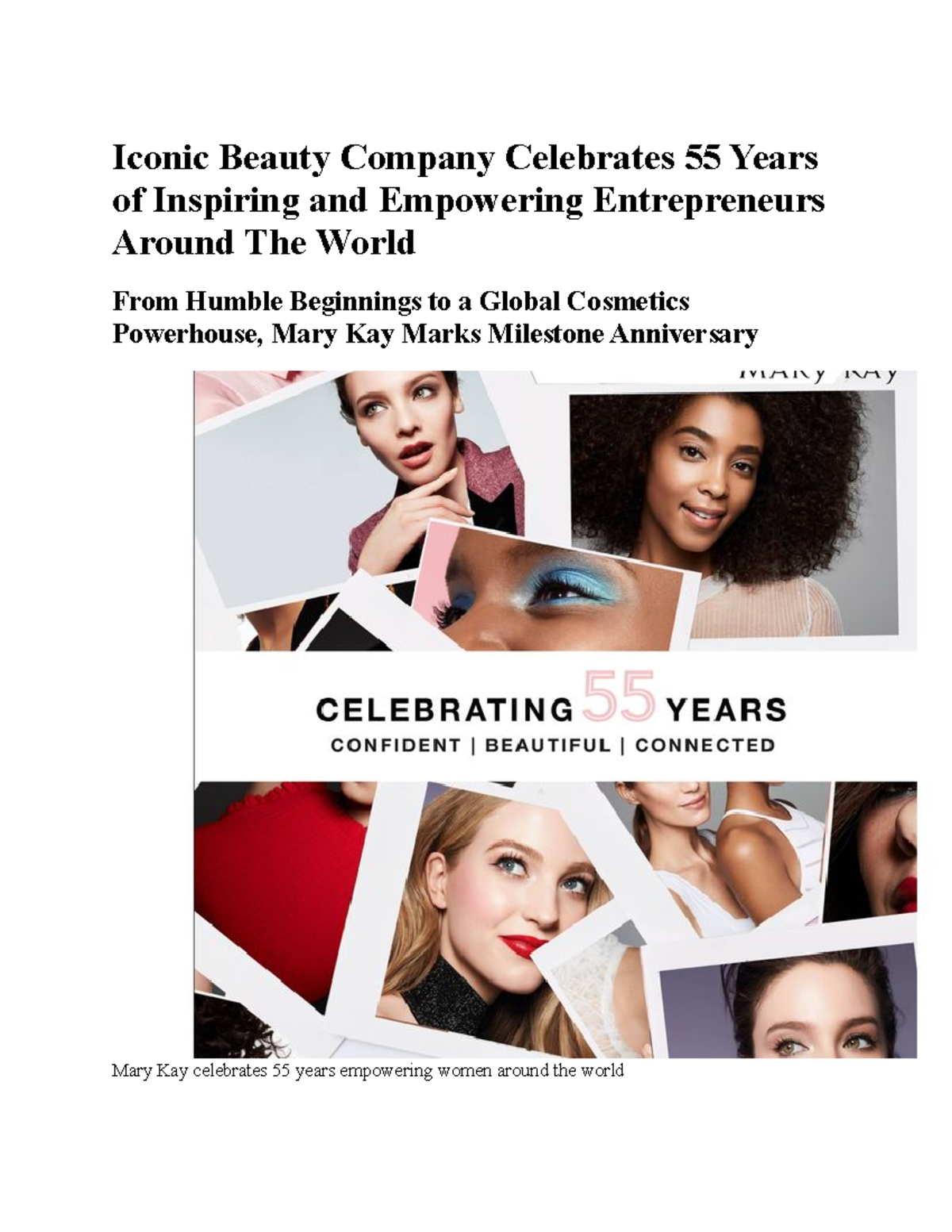 Branding-Mary Kay material 2-NOW - Iconic Beauty Company Celebrates 55 ...
