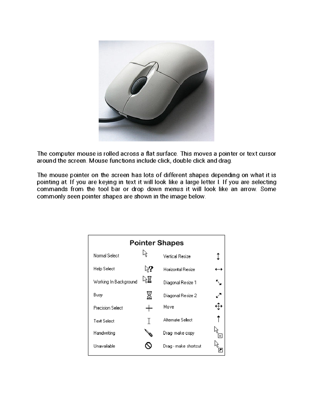 CHM Notes 4 part 2 - Mouse machenisms - The computer mouse is rolled ...