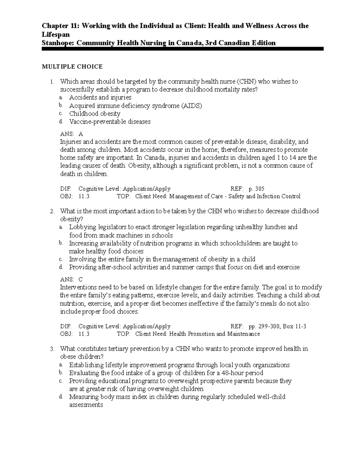 C11 - TEST BANKS - Chapter 11: Working with the Individual as Client ...