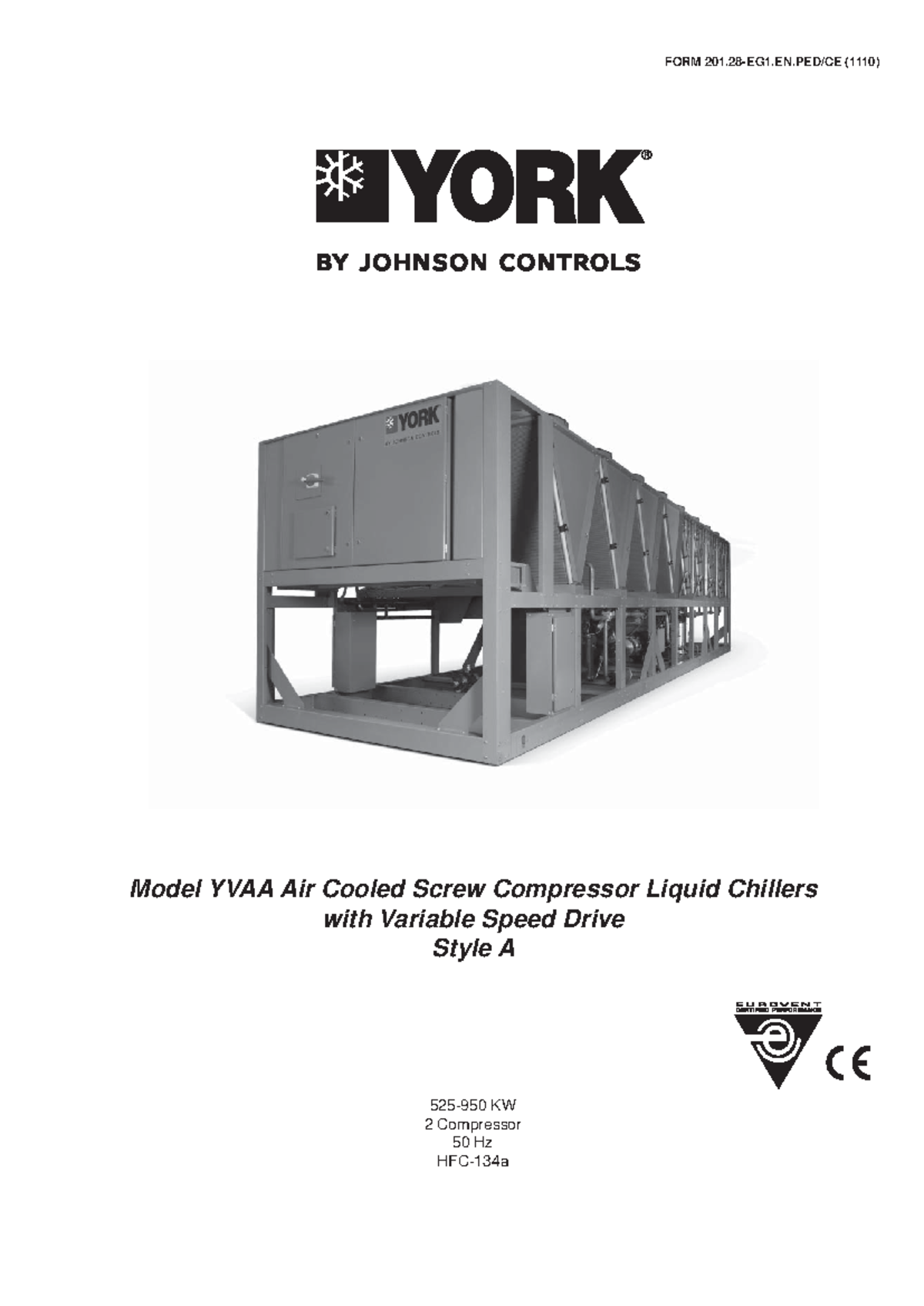 12842 York YVAA 064 - Model YVAA Air Cooled Screw Compressor Liquid ...