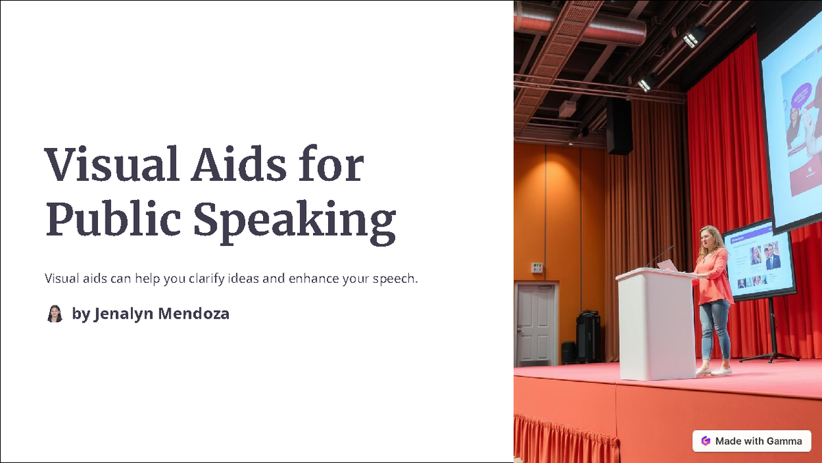 Visual Aids for Public Speaking - Visual Aids for Public Speaking ...