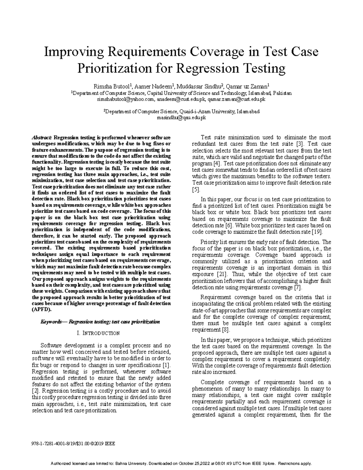 Improving Requirements Coverage In Test Case Prioritization For