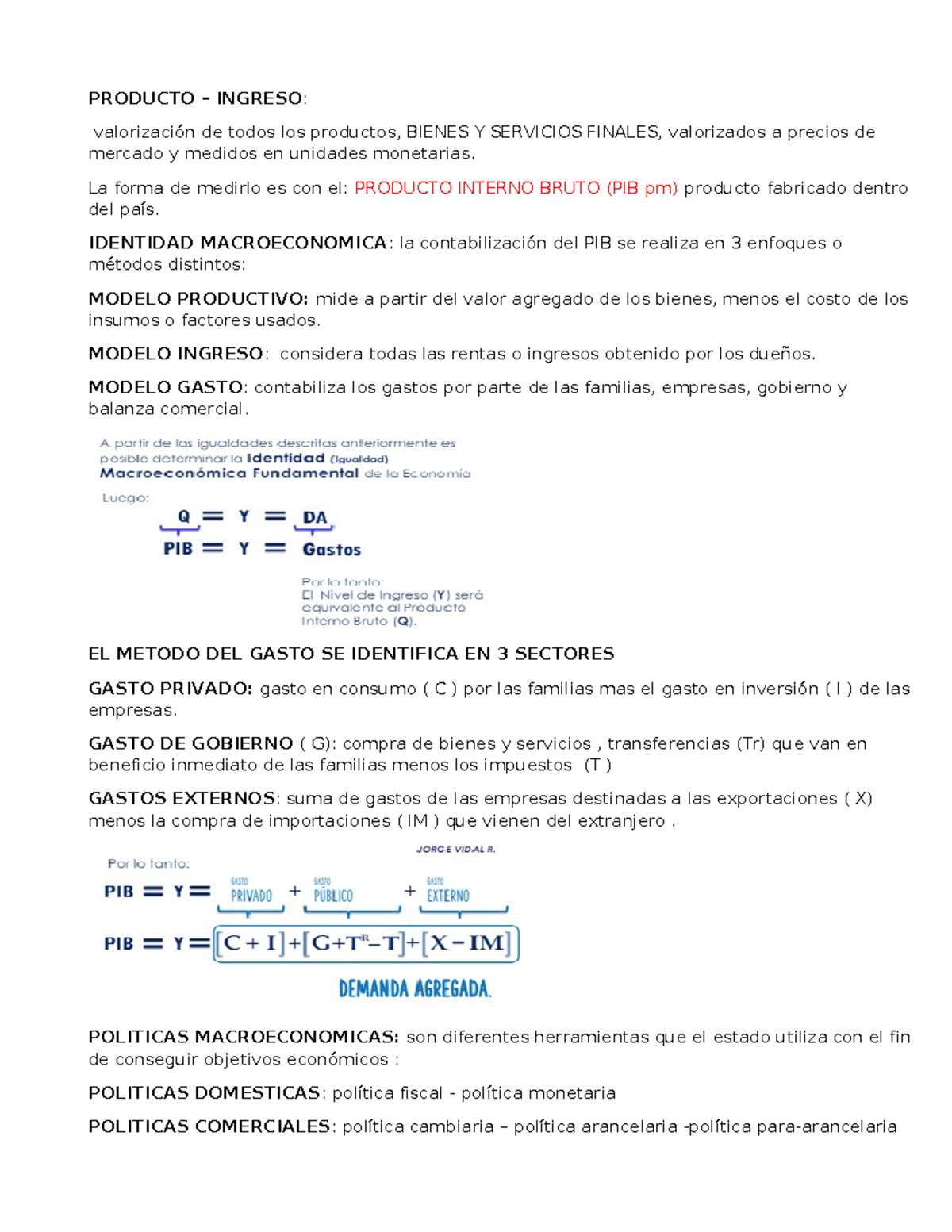 Macro 5 - okgsfgdsf gfdgf - PRODUCTO – INGRESO: valorización de todos ...