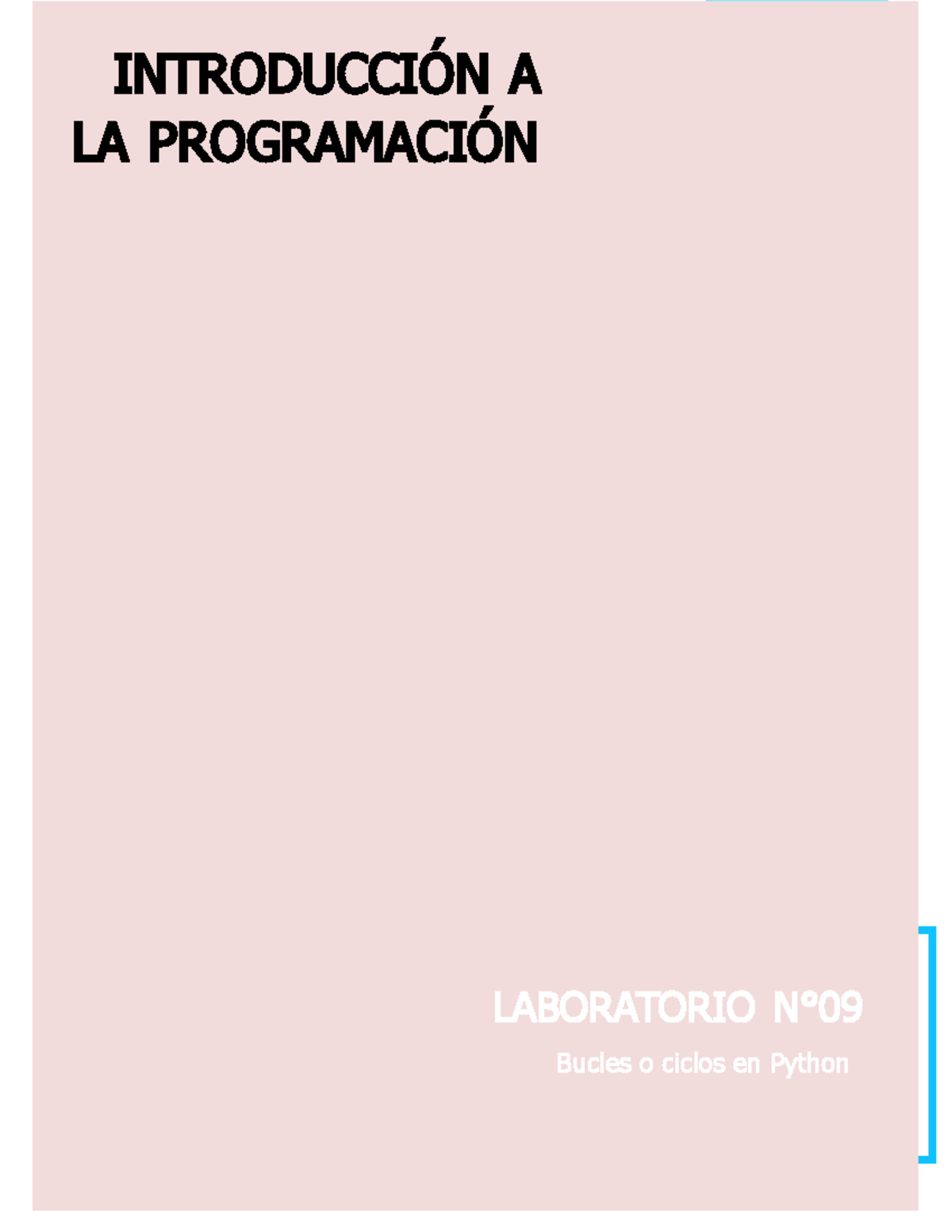 Laboratorio 09 Bucles o ciclos en python - INTRODUCCIÓN A LA ...