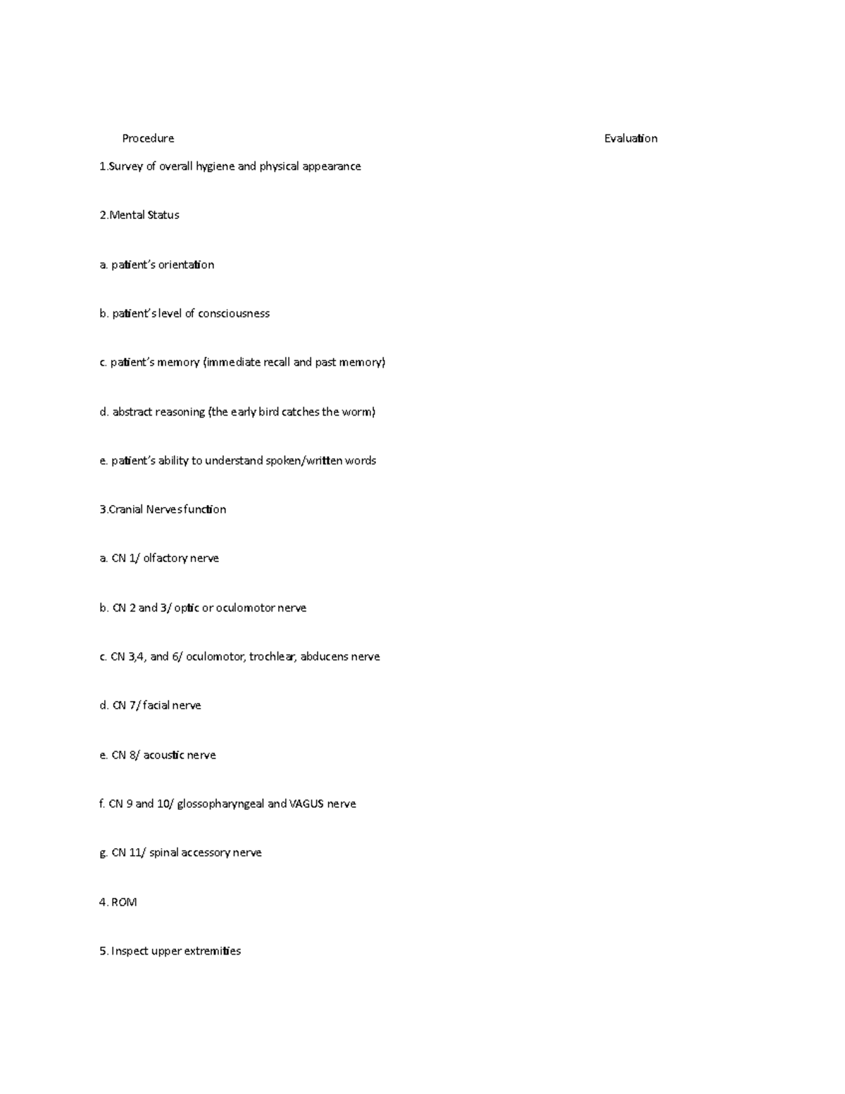 return demonstration methods for nursing student - Procedure Evaluation ...