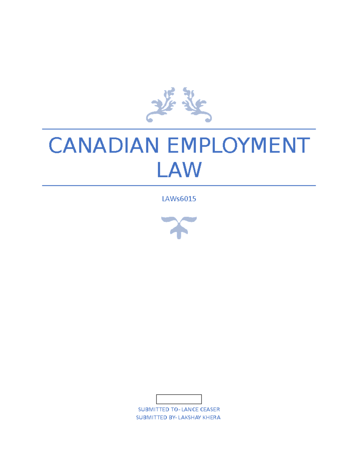 Canadian employment law, Canadian labour relation - CANADIAN EMPLOYMENT ...