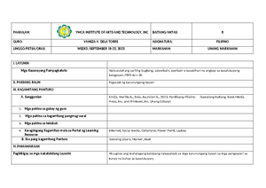 Grade 9 2ND G - LECTURE NOTES SA FILIPINO - Filipino 9 Mindanao State ...