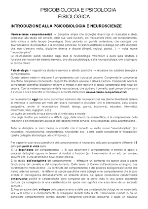 Psicobiologia - La biologia si occupa della vita da un punto di vista ...