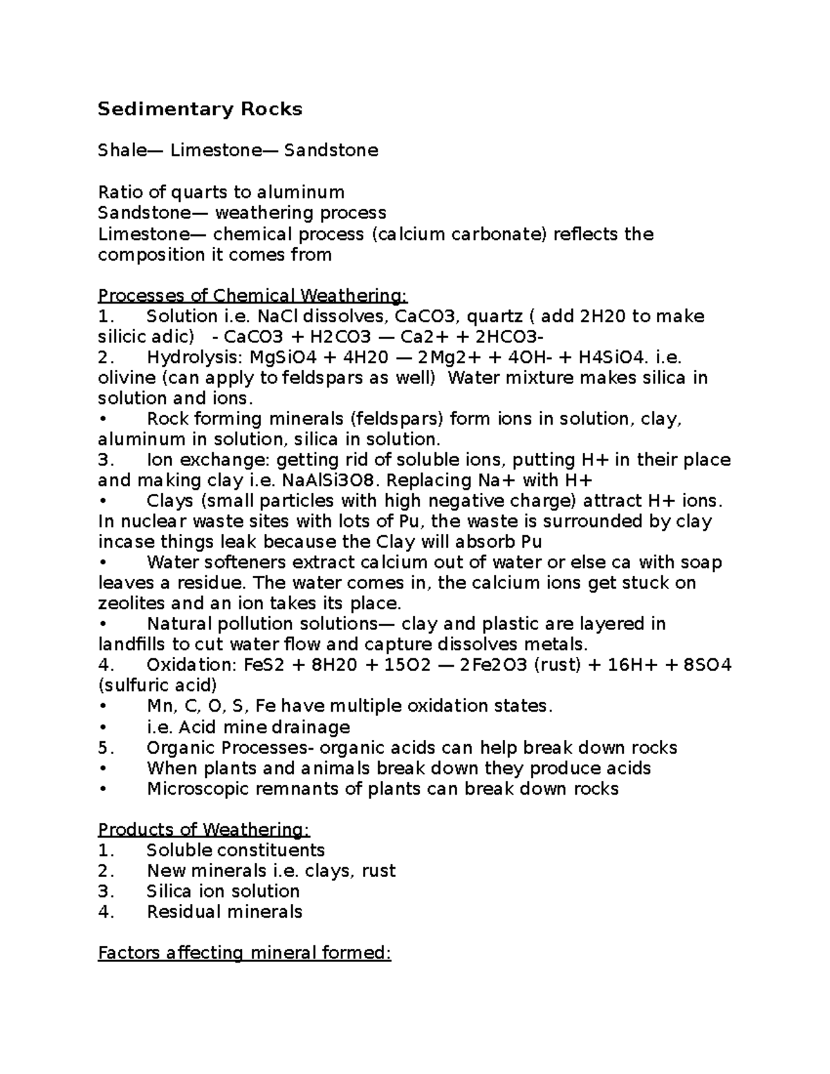 Sedimentary Rocks - Sedimentary Rocks Shale— Limestone— Sandstone Ratio ...